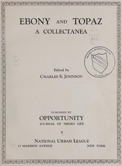 Ebony and Topaz: a Collectanea (1927) (Full-text)