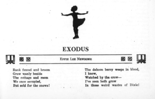 Effie Lee Newsome, "Exodus" 1925