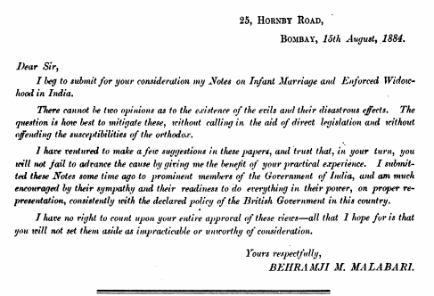 Infant Marriage in India (B.M. Malabari 1884)